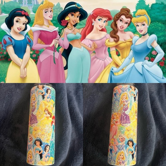 Disney | Dining | Disney Princess Stainless Steel Tumblr W Straw And ...